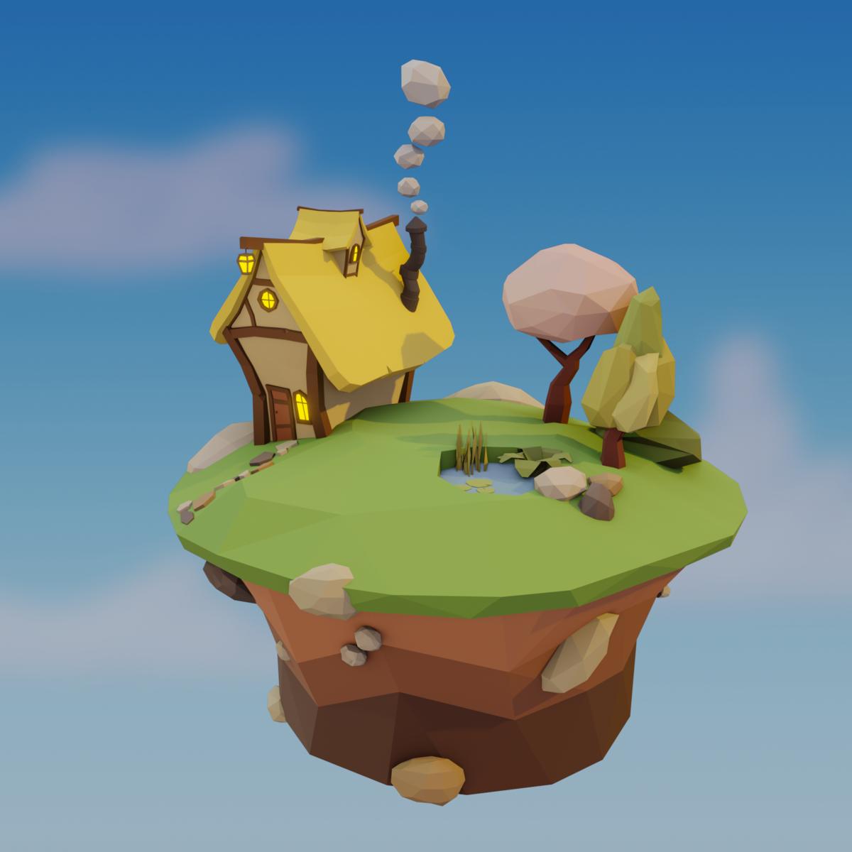 Low Poly House | LowPoly PixelArt